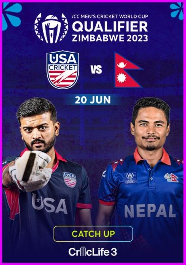 Watch ICC Men’s Cricket World Cup Qualifier - Nepal VS USA Catch Up in ...